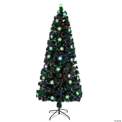 inQ Boutique 6ft Pre-Lit Artificial Christmas Tree with Multi-Colored ...