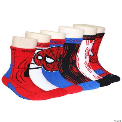 Super Hero Adventures Spider-Man Boys 6 pack Socks with Grippers (2T-3T ...