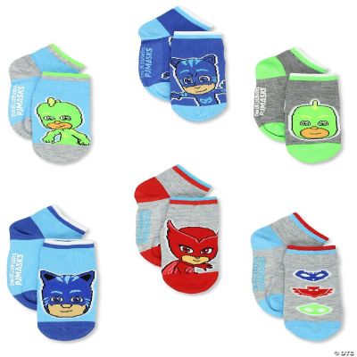 PJ Masks Boys Toddler Kids 6 Pack Gripper Quarter Socks (Medium (6-8 ...