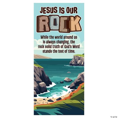 Rocky Beach VBS Jesus is My Rock Door Banner - Discontinued