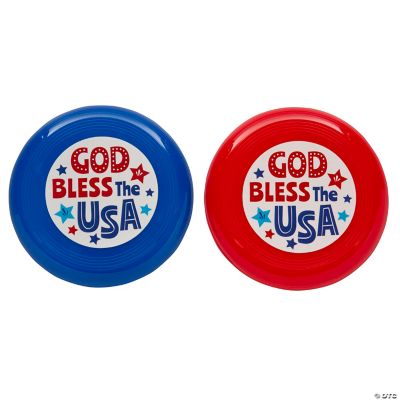 Bulk 72 Pc. God Bless the USA Mini Flying Discs | Oriental Trading