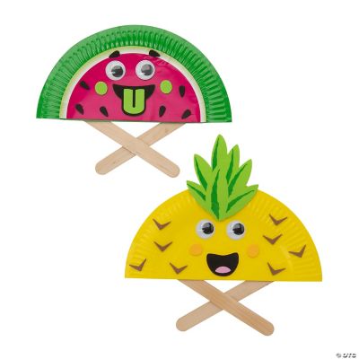 10 1/4" Smiling Fruit Fan Paper Plate & Foam Craft Kit - Makes 12 ...