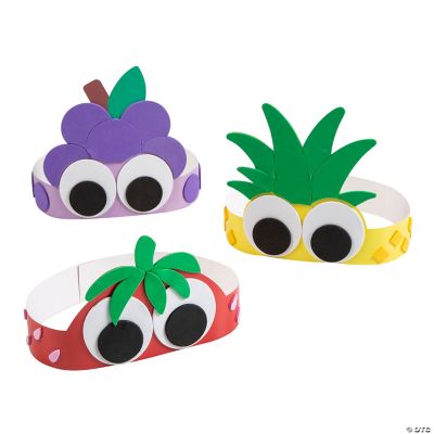 22 1/2" Cute Fruit Character Cardstock Headband Craft Kit - Makes 12