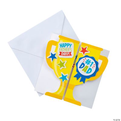 Father’s Day Trophy Card Craft Kit - Makes 12 | Oriental Trading