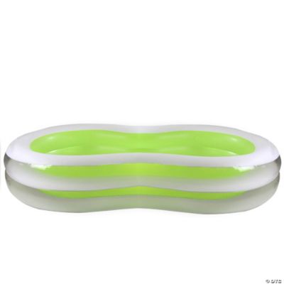 Pool Central 94.5" Green and White Inflatable Figure 8 Swimming Pool ...