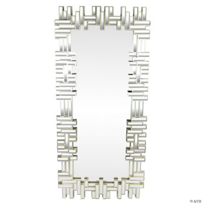 Northlight 47" Champagne Gold Rectangular Modern Home Wall Mirror ...