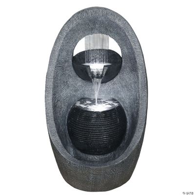 Northlight 30" LED Modern Style Outdoor Garden Water Fountain ...