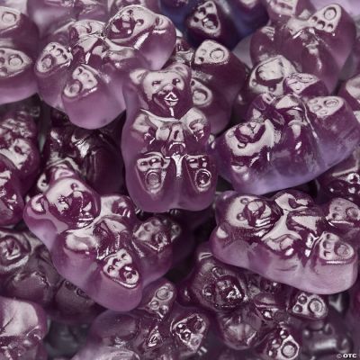 100 Pcs Purple Candy Grape Gummi Bears (1 lb)