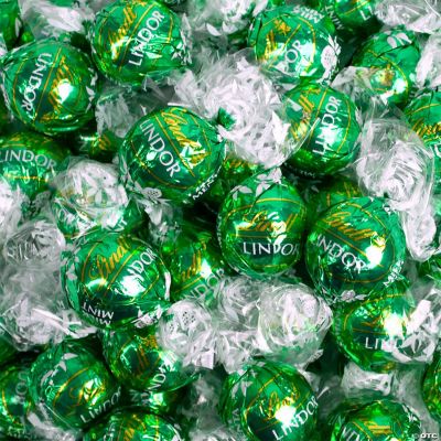 27 Pcs Green Candy Lindor Mint Truffles by Lindt (12oz) | Oriental Trading