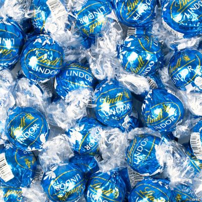 27 Pcs Blue Candy Lindor Blue Sea Salt Milk Chocolate Truffles by Lindt ...