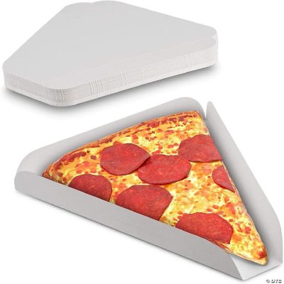 MT Products White Paperboard Single Pizza Slice Wedge Tray - Pack of 50 ...