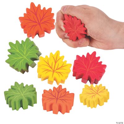 Bulk 48 Pc. Mini Leaf-Shaped Stress Toys | Oriental Trading