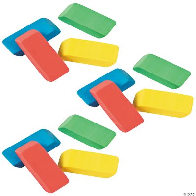 Bulk 144 Pc. Beveled Rainbow Erasers | Oriental Trading
