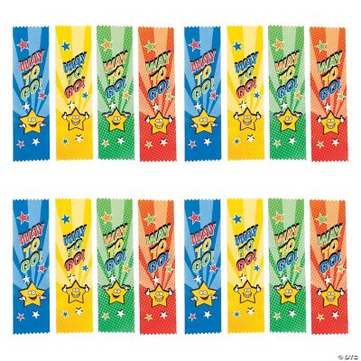 Bulk 144 Pc. Way to Go Star Award Ribbons | Oriental Trading