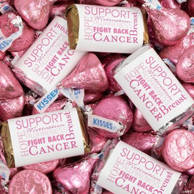 131 Pcs Breast Cancer Awareness Candy Hershey's Miniatures and Kisses ...