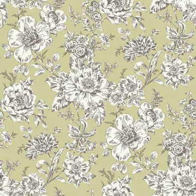 Green Winifred Peel & Stick Wallpaper