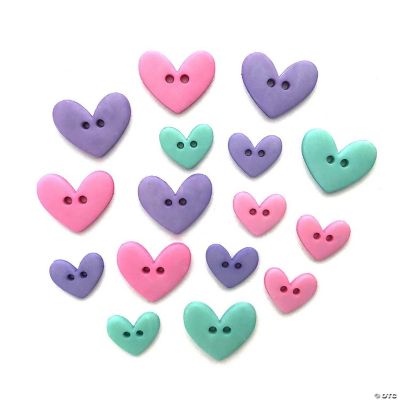 Buttons Galore and More Craft & Sewing Buttons - Candy Hearts - 48 ...