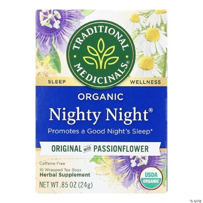 Traditional Medicinals Organic Nighty Night Herbal Tea - 16 Tea Bags ...