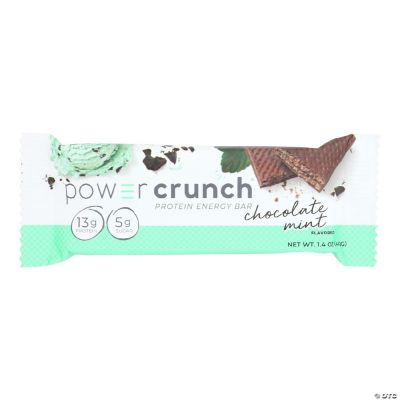 Power Crunch Protein Bars - Chocolate Mint Original - 40 grm - Case of ...