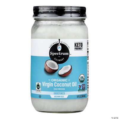Spectrum Naturals Unrefined Organic Virgin Coconut Oil - Case of 12 ...