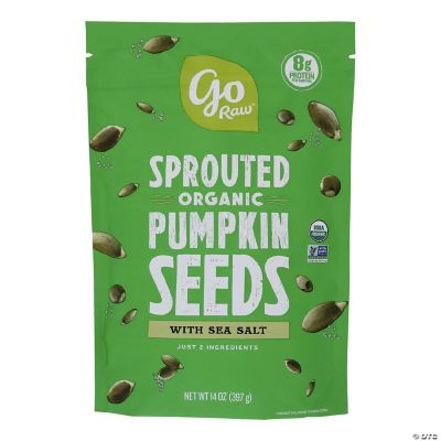 Go Raw Sprouted Seeds, Pumpkin With Celtic Sea Salt - Case of 6 - 14 OZ