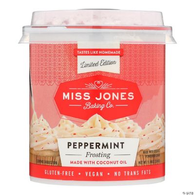 Miss Jones Baking Co - Frosting Peppermint - Case of 6 - 11.98 OZ