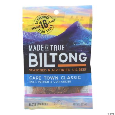 True Jerky - Beef Jerky Biltong Classi - Case of 8 - 2 OZ