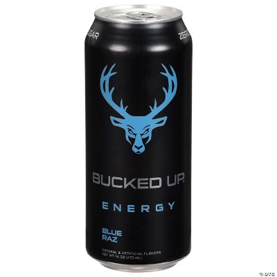 Bucked Up - Energy Drink Blue Raz - Case of 12-16 OZ