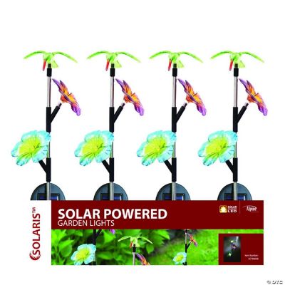 Alpine 8891897 31 in. Plastic Hummingbird Solar Garden Stake, Multi ...