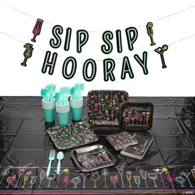 Cocktail Party Disposable Tableware Kit for 24 Guests