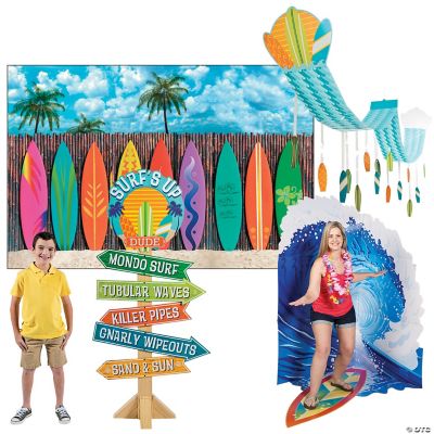 Surf’s Up Party Waves Ultimate Stand-Up Decorating Kit – 8 Pc ...