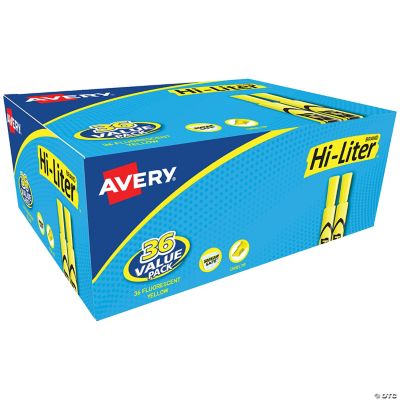 Avery Hi-Liter Desk-Style Highlighters, Fluorescent Yellow, Value Pack ...