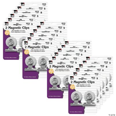 Charles Leonard Magnetic Spring Clips, 2 Per Pack, 24 Packs | Oriental ...
