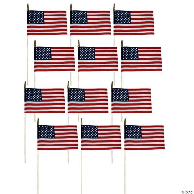Annin & Company Verona Brand U.S. Miniature Flag, 8" Proper 12", Pack ...