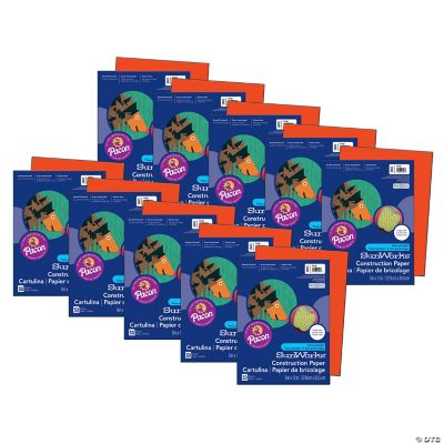 Prang Construction Paper, Orange, 9" Proper 12", 50 Sheets Per Pack, 10 ...
