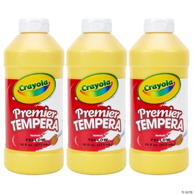 Crayola Premier Tempera Paint, 16 oz, Yellow, Pack of 3 | Oriental Trading