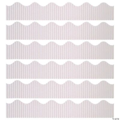 Bordette Decorative Border, White, 2-1/4" Proper 50', 6 Rolls ...