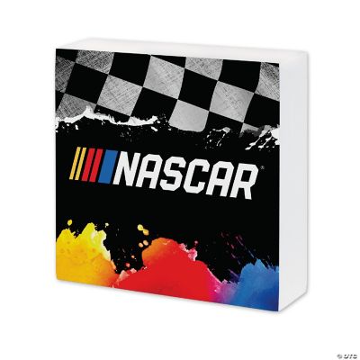 Greater Distance NASCAR Racing Logo Paint Splatter 6x6" Wooden Sign ...