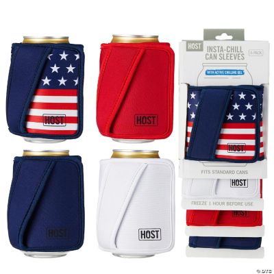 Host Insta-Chill Standard Can Sleeve Set of 4 | Oriental Trading