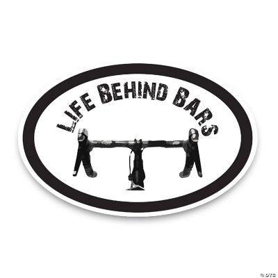 Magnet Me Up Life Behind Bars Biking Oval Magnet Decal, 4x6 Inches ...