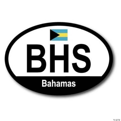 Magnet Me Up Bahamas Bahamians Euro Oval Magnet Decal, 4x6 Inches ...