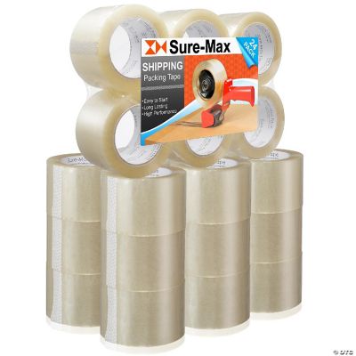 Sure-Max 24 Rolls 3" Extra-Wide Clear Shipping Packing Moving Tape 110 ...