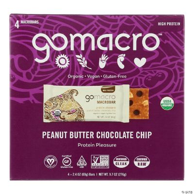 Gomacro - Bar Peanut Butter Cchip - Case of 7-4/2.4 OZ | Oriental Trading