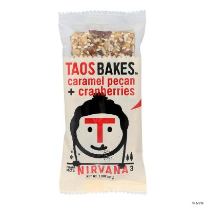 Taos Bakes - Bar Caramel Pecan Cranbrries - Case of 12 - 1.8 OZ