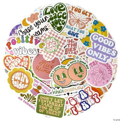 Wrapables Waterproof Vinyl Stickers for Water Bottles, Laptops, 100pcs ...