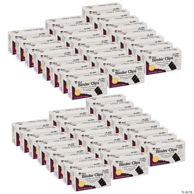 Charles Leonard Binder Clips, Mini, 1/4" Capacity, 12 Per Box, 48 Boxes ...