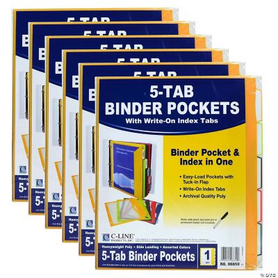 C-Line Super Heavyweight Poly Binder Pockets with Write-On Index Tabs ...