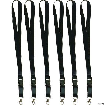 Teacher Created Resources Black Lanyard, Pack of 6 | Oriental Trading