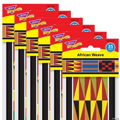 TREND African Weave Bolder Bulletin Board Borders, 35.75' Per Pack, 6 Packs