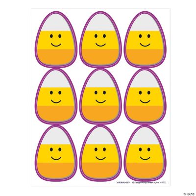 Eureka Candy Corn Giant Stickers, 36 Per Pack, 12 Packs | Oriental Trading